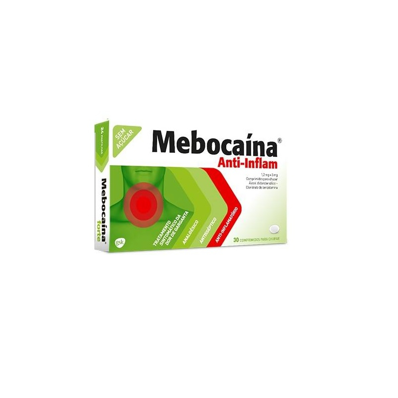 Mebocaína Anti-inflamatório 1,2 mg + 3 mg x 20 Pastilhas - 5603949 ...
